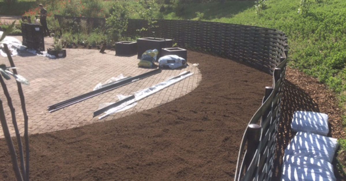 Woven steel fencing at RHS Wisley - Steelscapes